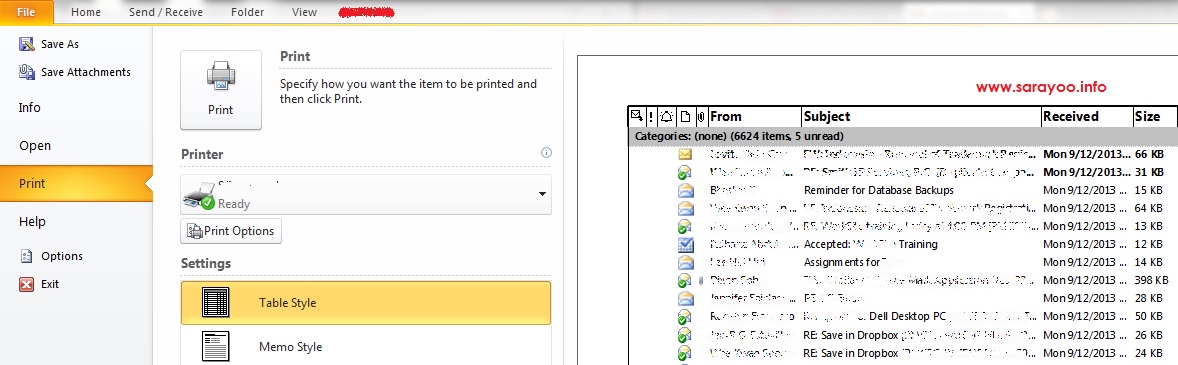 How To Print A List Of Emails In Microsoft Outlook Inbox Or Folders How To Print A List Of Emails In Microsoft Outlook Inbox Or Folders